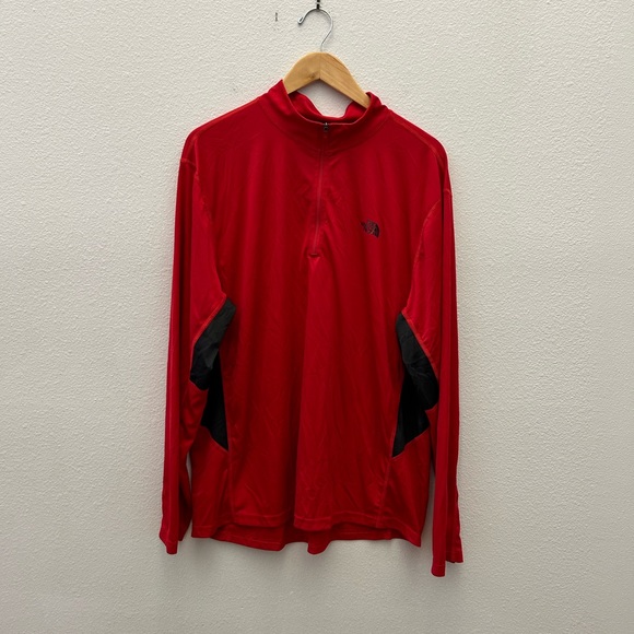 The North Face | Jackets & Coats | The North Face Red Black Quarter Zip ...